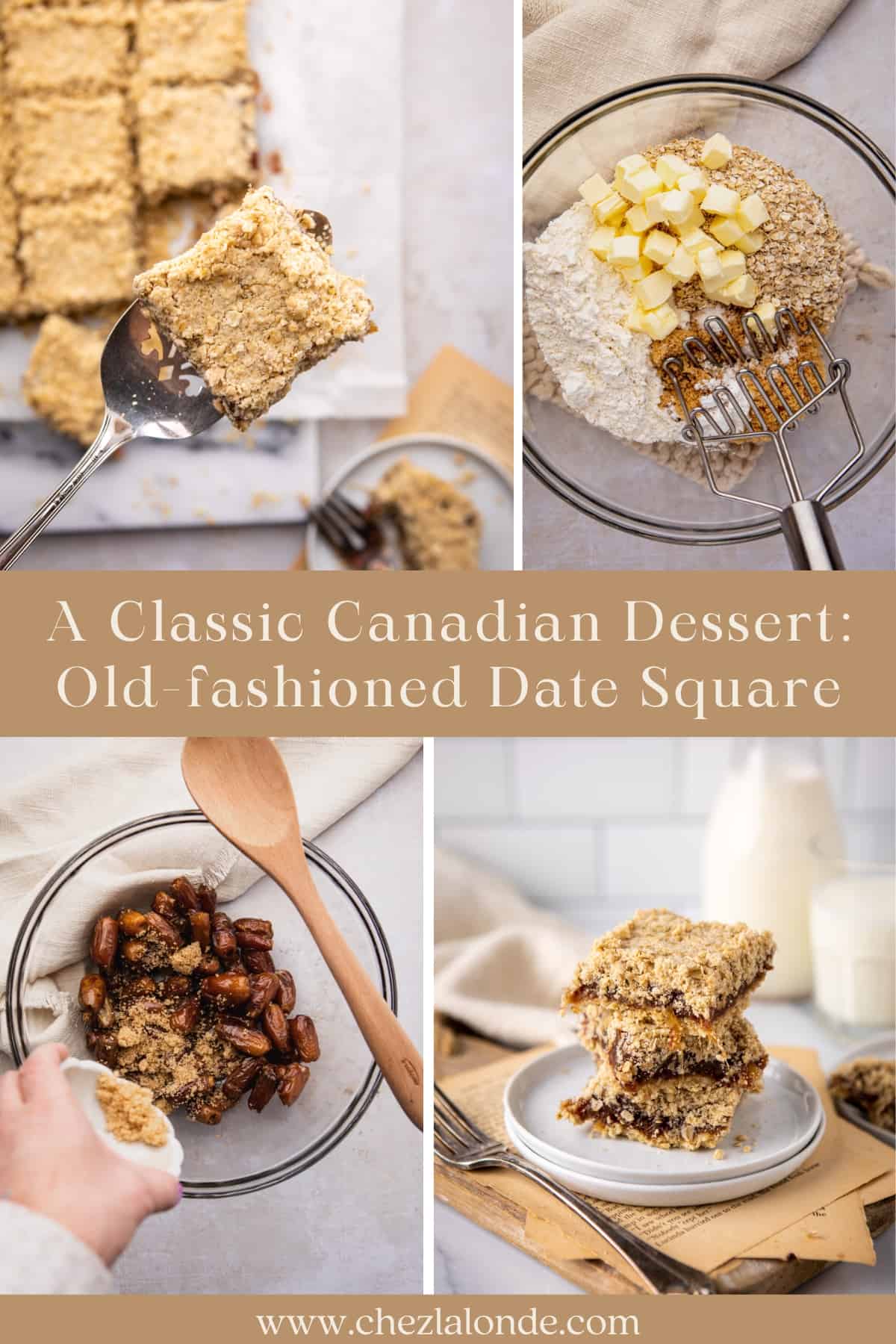 A Classic Canadian Dessert: Old-fashioned Date Squares